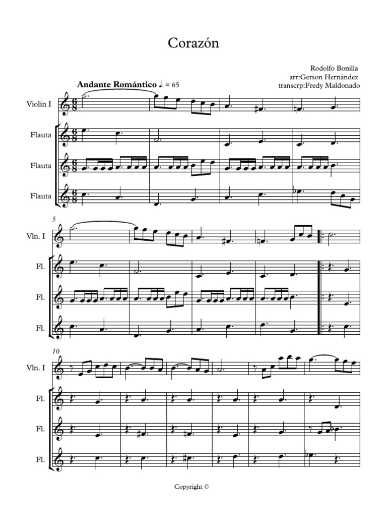 Corazón - Partitura Completa | PDF