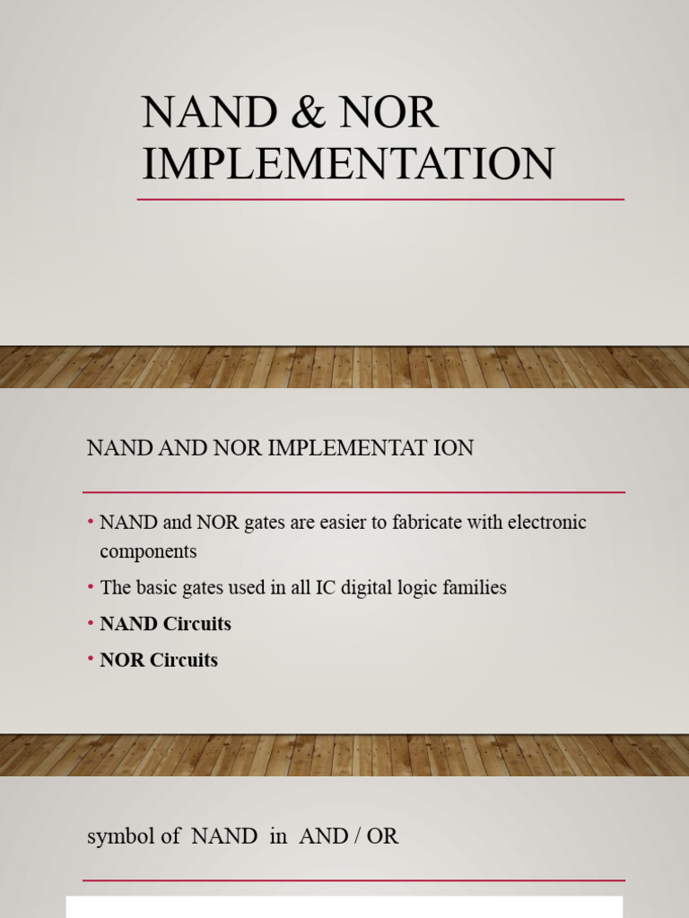 3 NAND and NOR Implementations | PDF | Logic Gate | Mathematics Of Computing