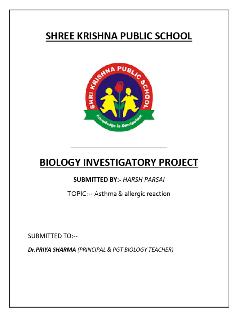Bio Ka Project For 12 | PDF