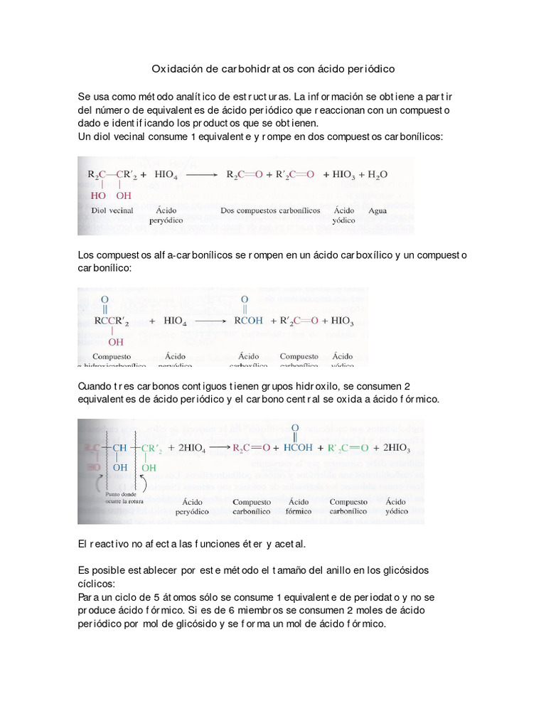 Oxidación Con Ácido Periódico | PDF