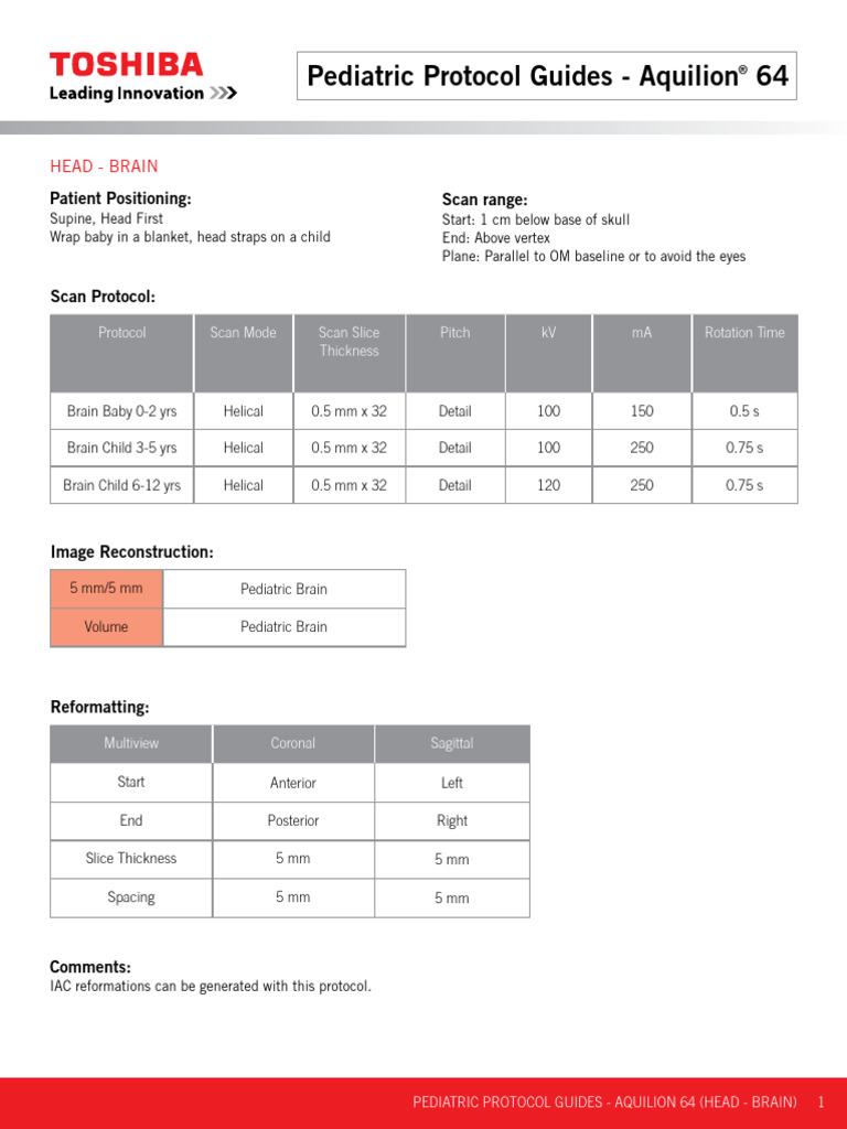 Toshiba Aquilion 64 Protocol Guide | PDF | Wellness | Computers