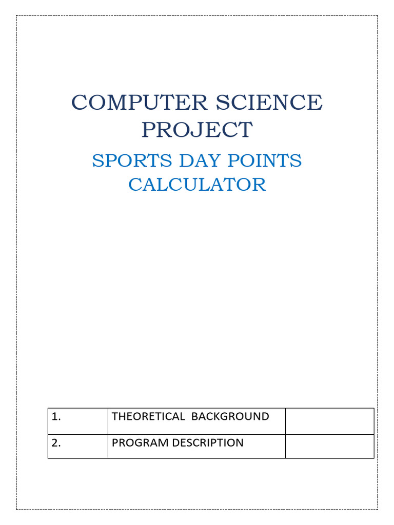 Sports Day Points Calculator Python And Mysql Pdf Sql Relational