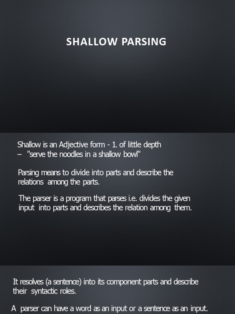 3.7 Shallow Parsing | PDF
