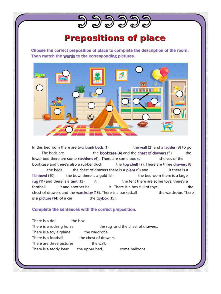 Prepositions of Place | PDF
