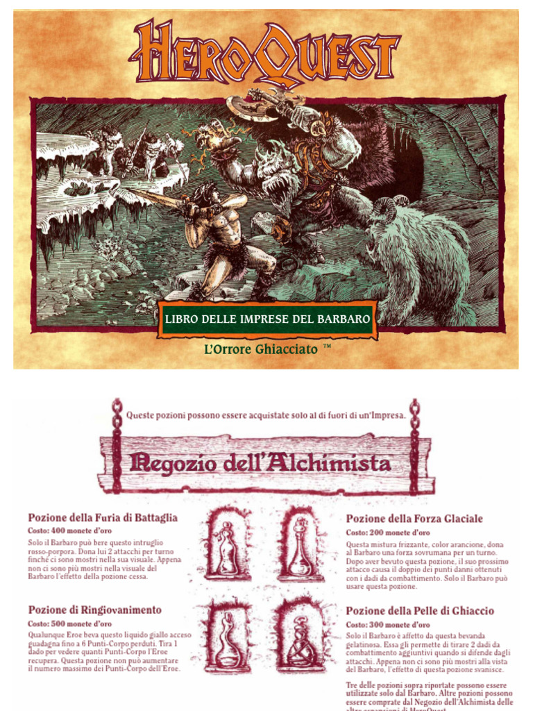 Barbarian Quest - QuestBook USA trad ITA | PDF