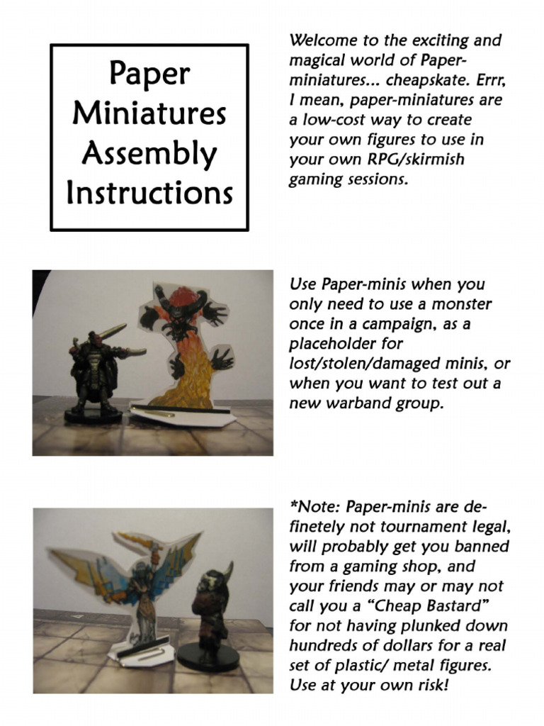 Instructions For Paper-Minis | PDF