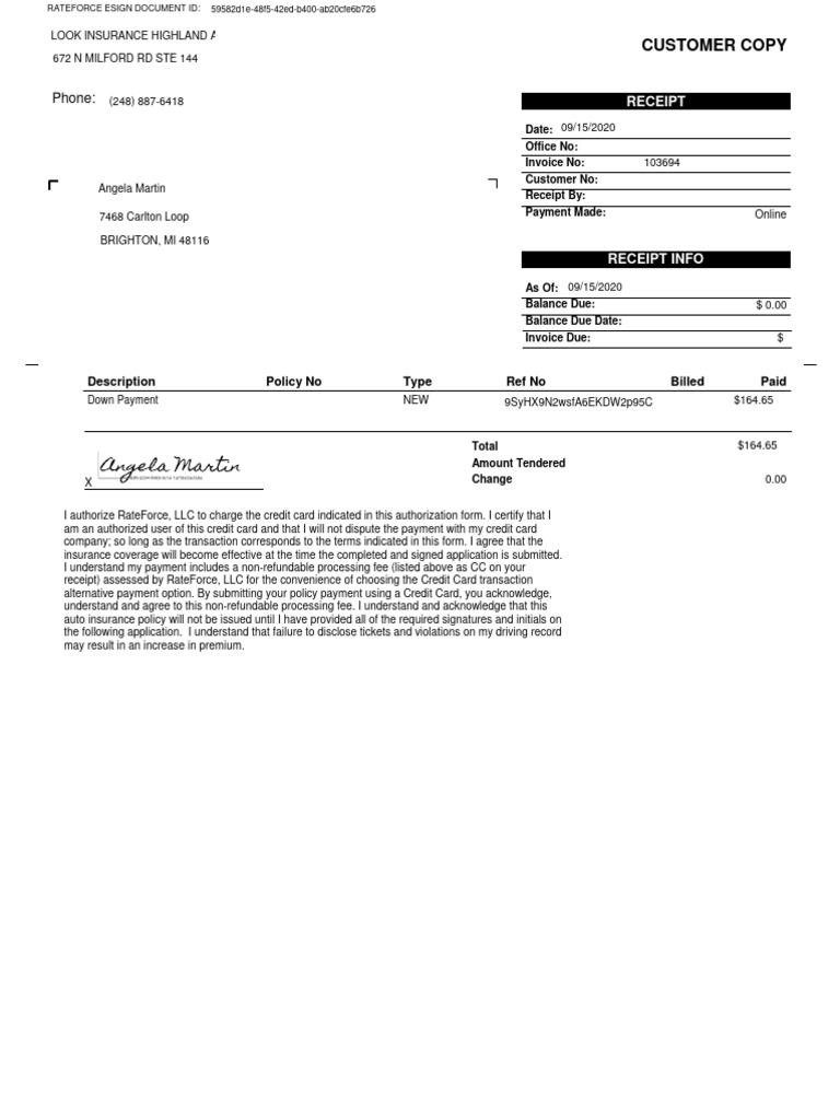 SignedApplication 9511954983-01 Angela Martin | PDF
