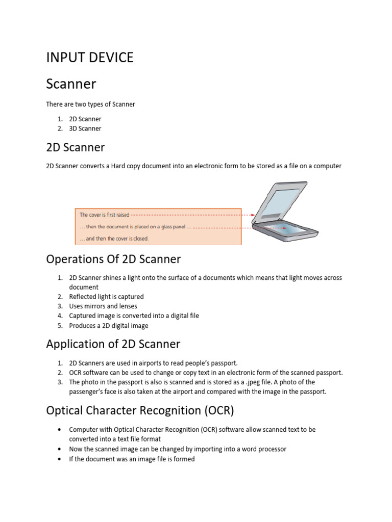 Input and Output Devices-1 | PDF | Image Scanner | Printer (Computing)