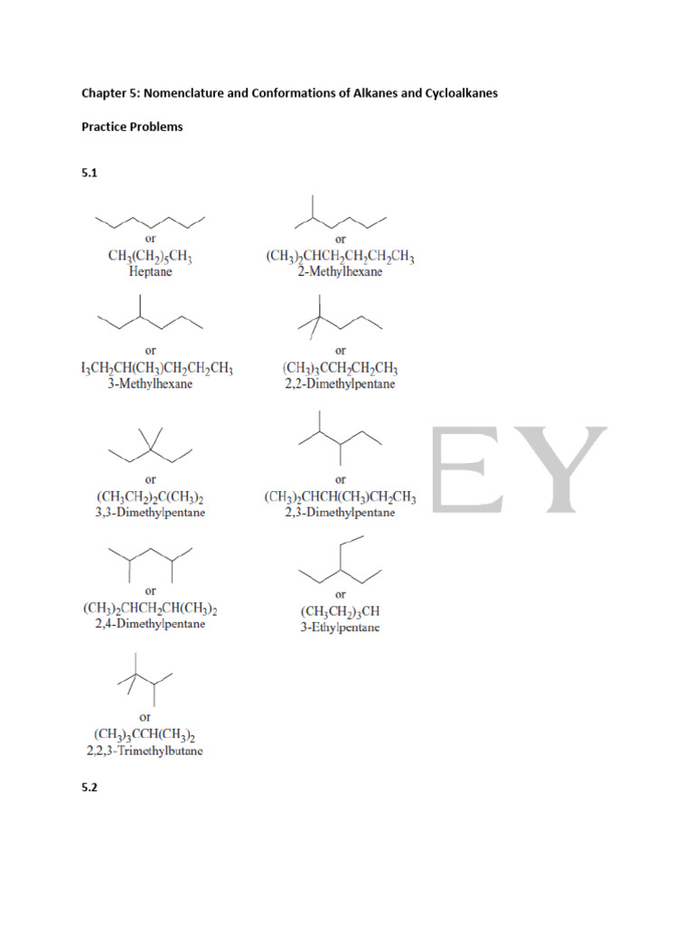 Productattachments Files CH 5 Nomenclature and Conformations of Alkanes and Cycloalkanes 1 | PDF ...