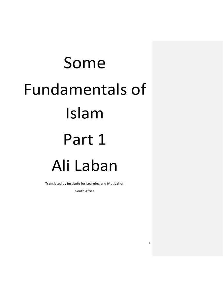 Some Fundamentals of Islam Part 1 | PDF | Surah | Quran