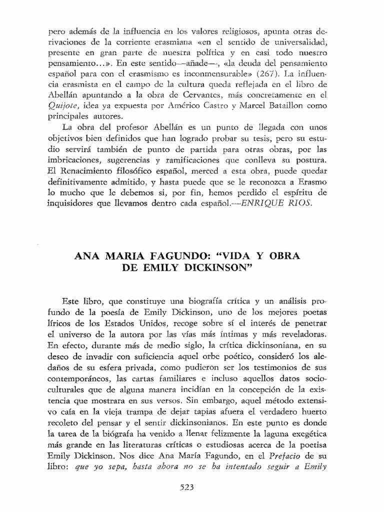 Ana Maria Fagundo Vida y Obra de Emily Dickinson | PDF | Emily ...