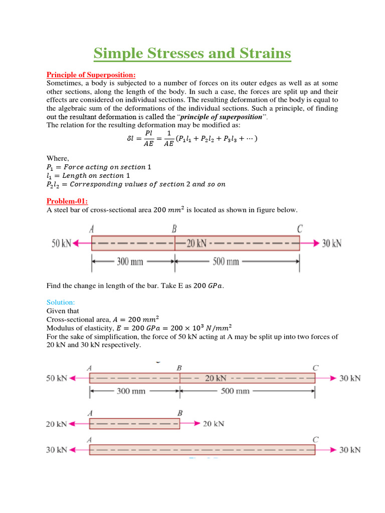 Simple Stresses and Strains - Full - 3 | PDF | Young's Modulus | Stress ...