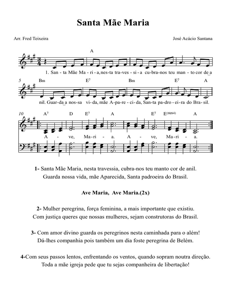 Santa Mãe Maria - Partitura Completa | PDF