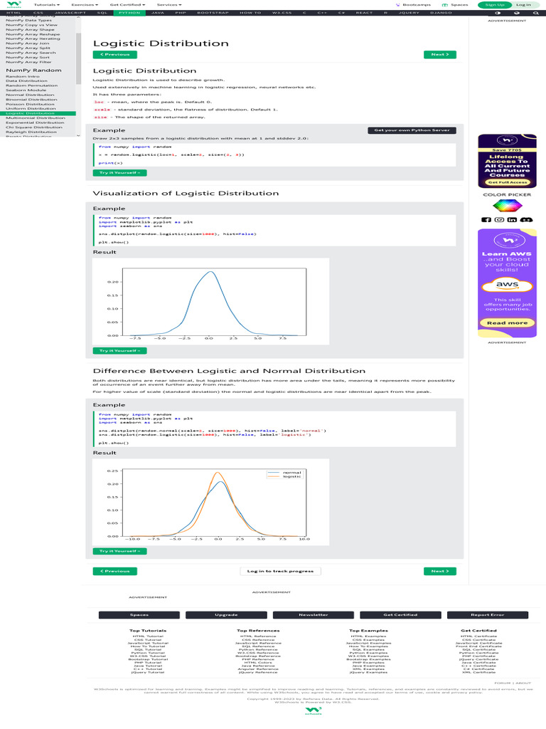 Logistic Distribution Pdf