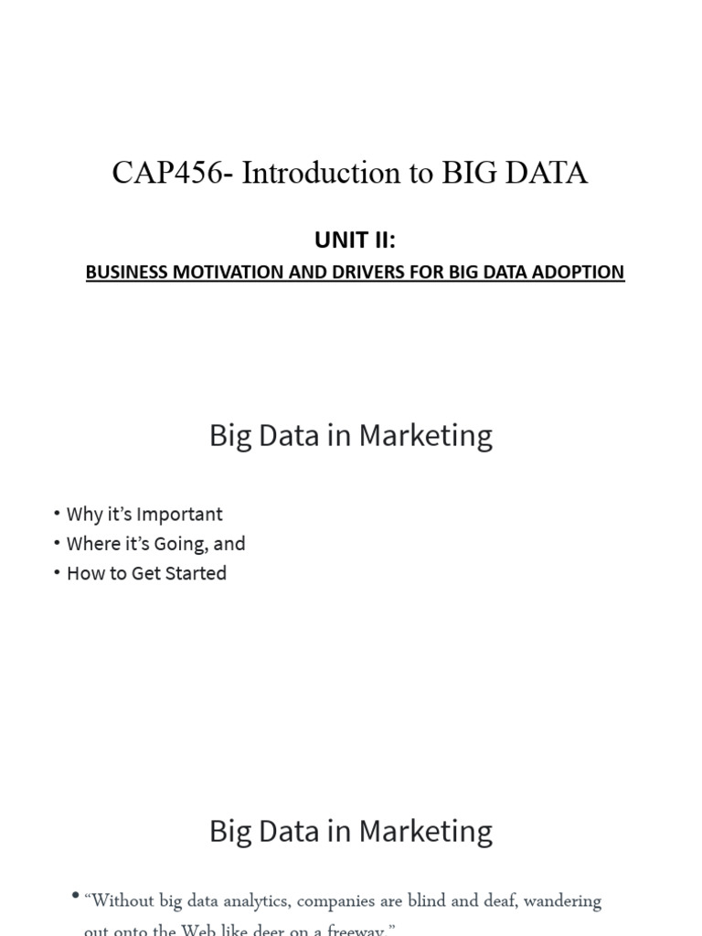 UNIT II Big Data | PDF | Internet Of Things | Business Process Management