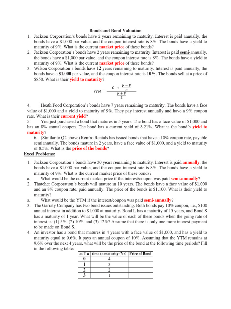 Bonds and Bond Valuation | PDF