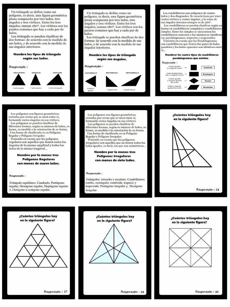 Tarjetas matemáticas | PDF