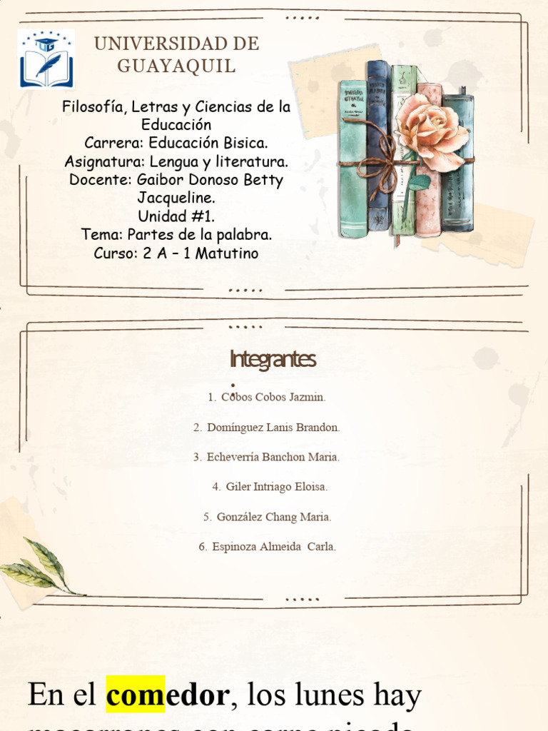 Partes de la Palabra: Lexemas y Morfemas | PDF | Parte del discurso ...