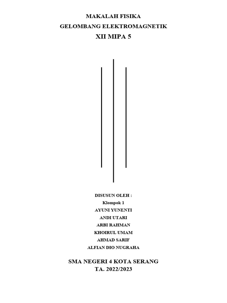 Makalah Fisika Gelombang Elektromagnetik | PDF | Sains & Matematika