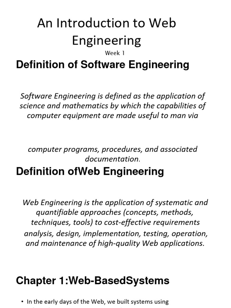 Webeng Lecture 1 | PDF | Agile Software Development | World Wide Web