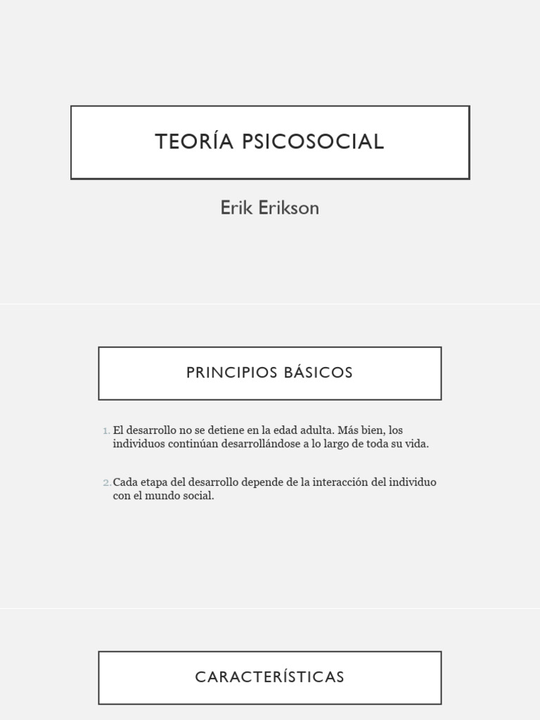 Teoría Psicosocial Erikson | PDF | Adultos | Conceptos psicologicos