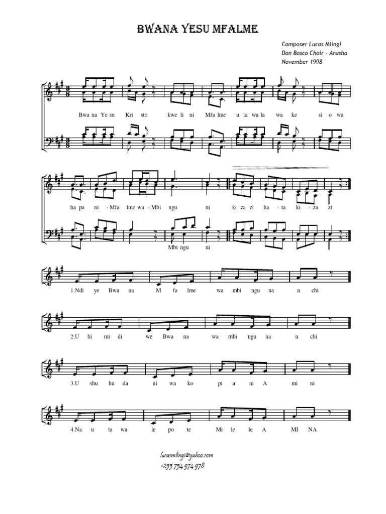 12a83 BWANA YESU KRISTU MFALME - MLINGI | PDF