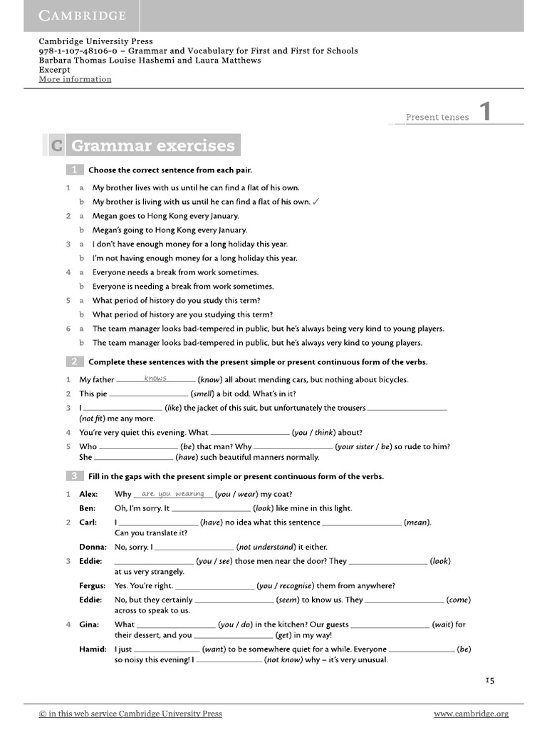 Present_tenses_homework | PDF