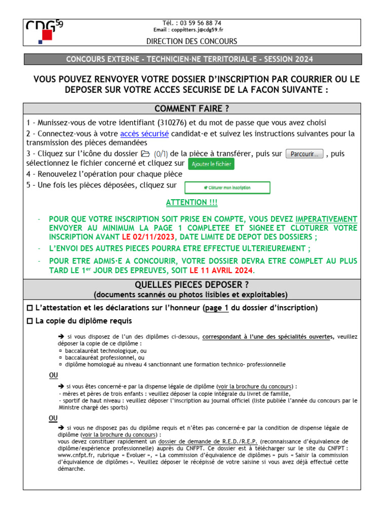 Dossier Concours | PDF