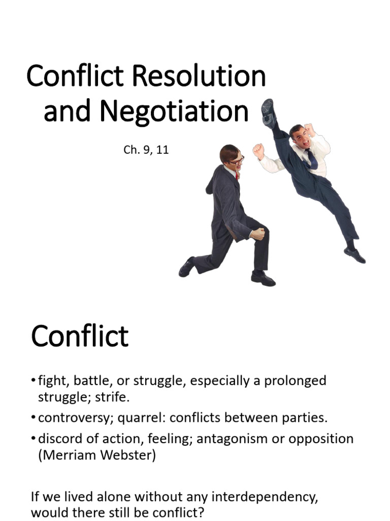 PC 3 - Conflict Resolution, Negotiation | PDF