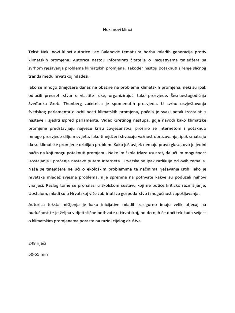 Sažetak Primjer | PDF