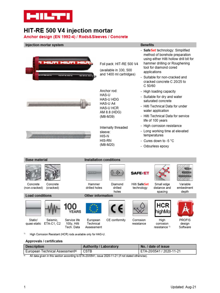 RE 500 V4 With Rods | PDF