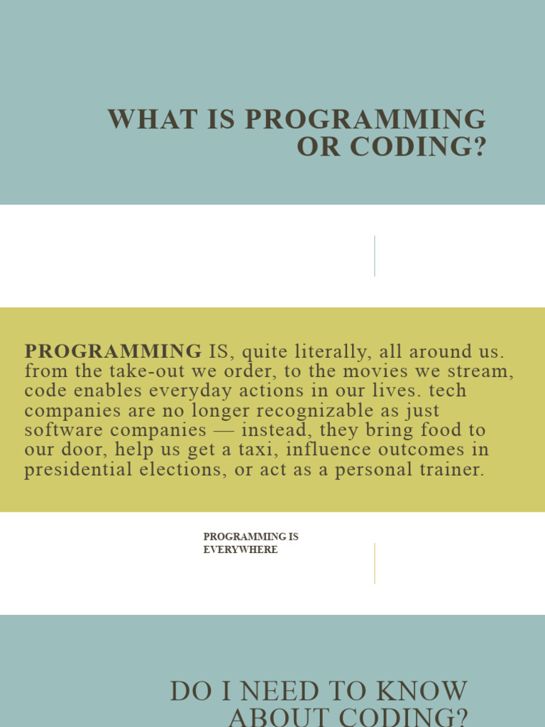 Programming Introduction For 9 and 11 | PDF | Computer Programming | Compiler