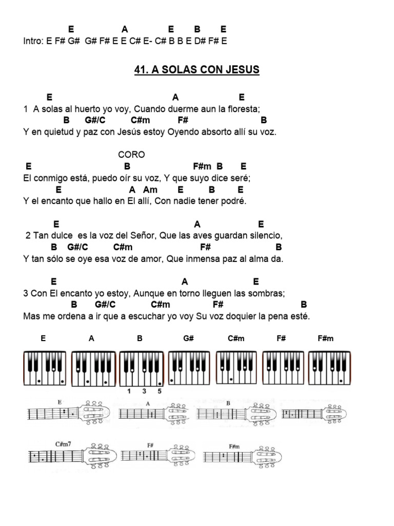 A Solas con Jesús: Letra y Acordes | PDF