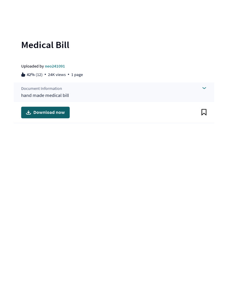 Medical Bill PDF | PDF