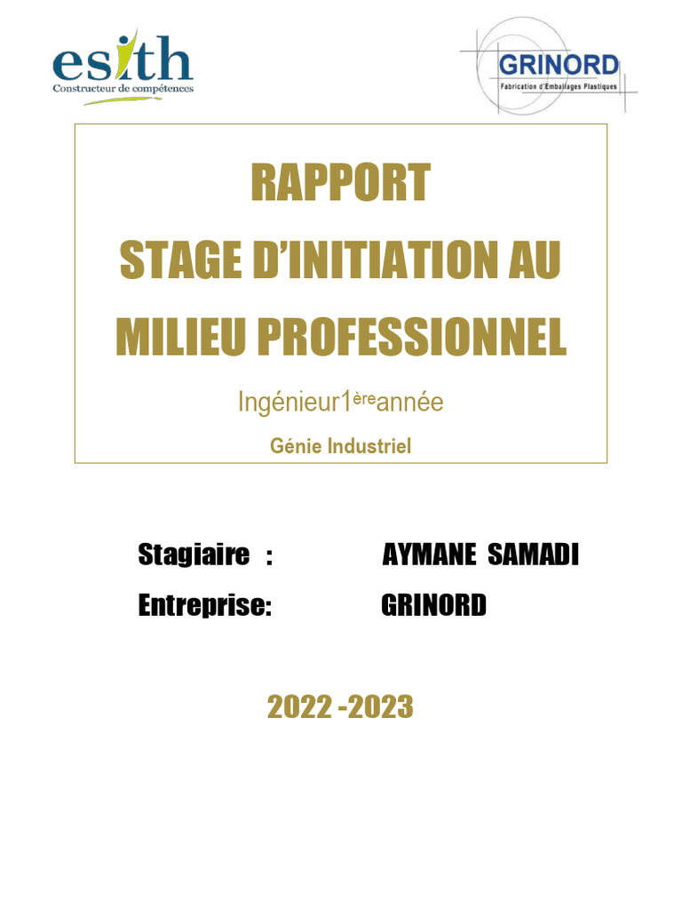 Rapport Stage D'observation Version PDF | PDF