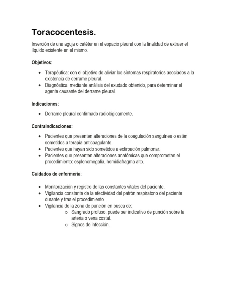 Toracocentesis y Sello Pleural | PDF | Medicina CLINICA ...