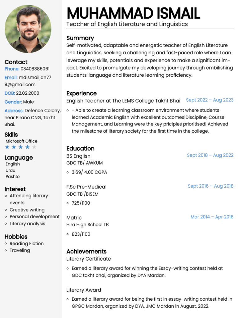 Ismail CV Updated | PDF | Learning | Linguistics