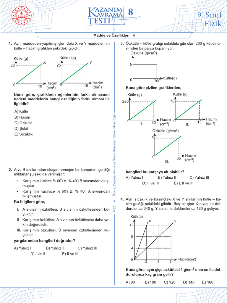 Madde Ve Özellikleri | PDF