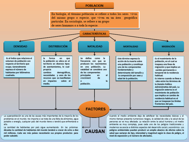 Mapa Conceptual de La Poblacion 4 | PDF | Población | Migración humana