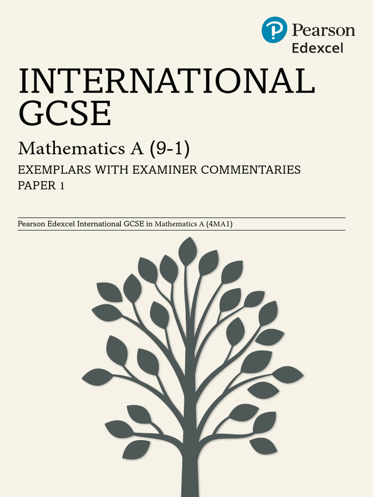 IG Mathematics A Paper 1 Exemplar Responses | PDF | Mathematics