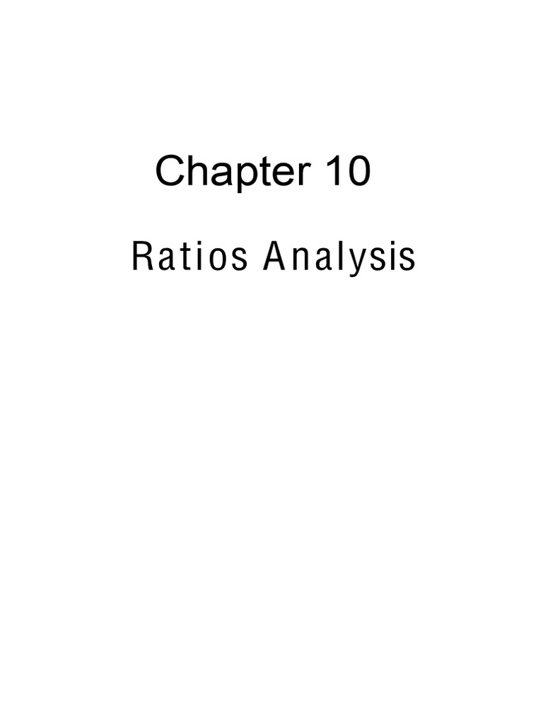 As CH # 10 Ratios Analysis | PDF