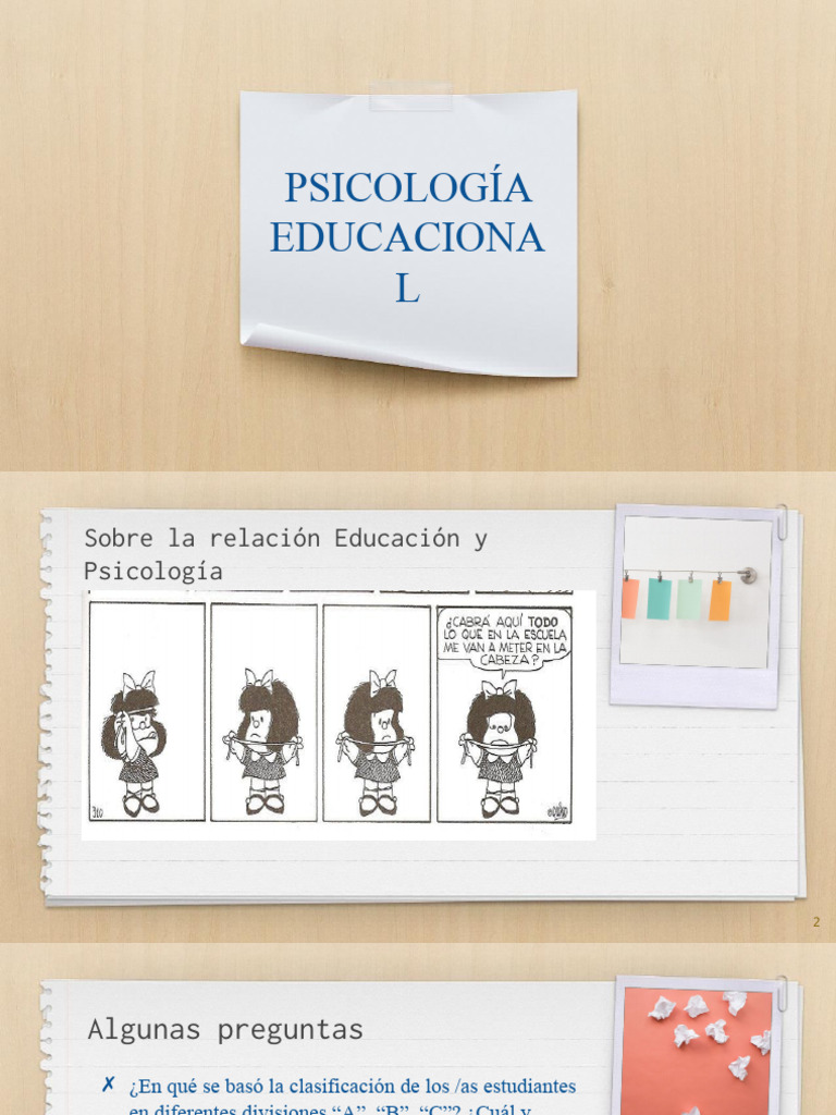 Tema 1-Psicología Educacional | PDF | Sicología | Aprendizaje
