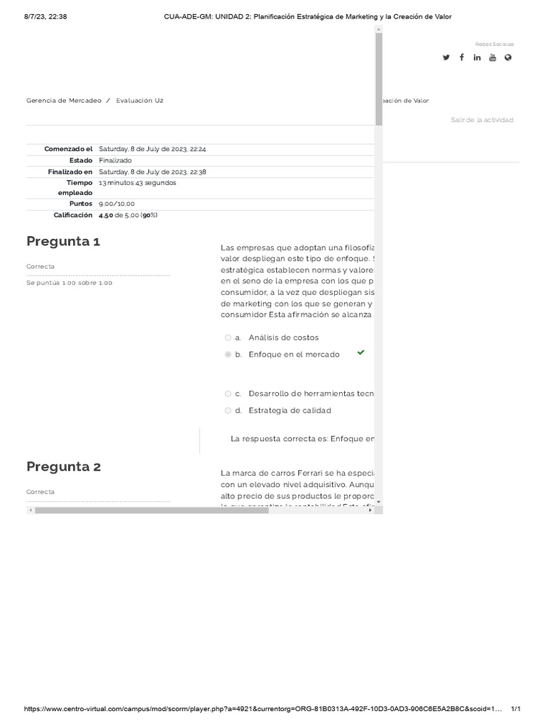 examen 2 | PDF | Marketing | Inteligencia de negocios