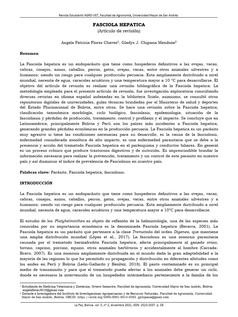 Admin, 7-Fasciola Hepatica | Descargar gratis PDF | Especialidades Medicas | Medicina CLINICA