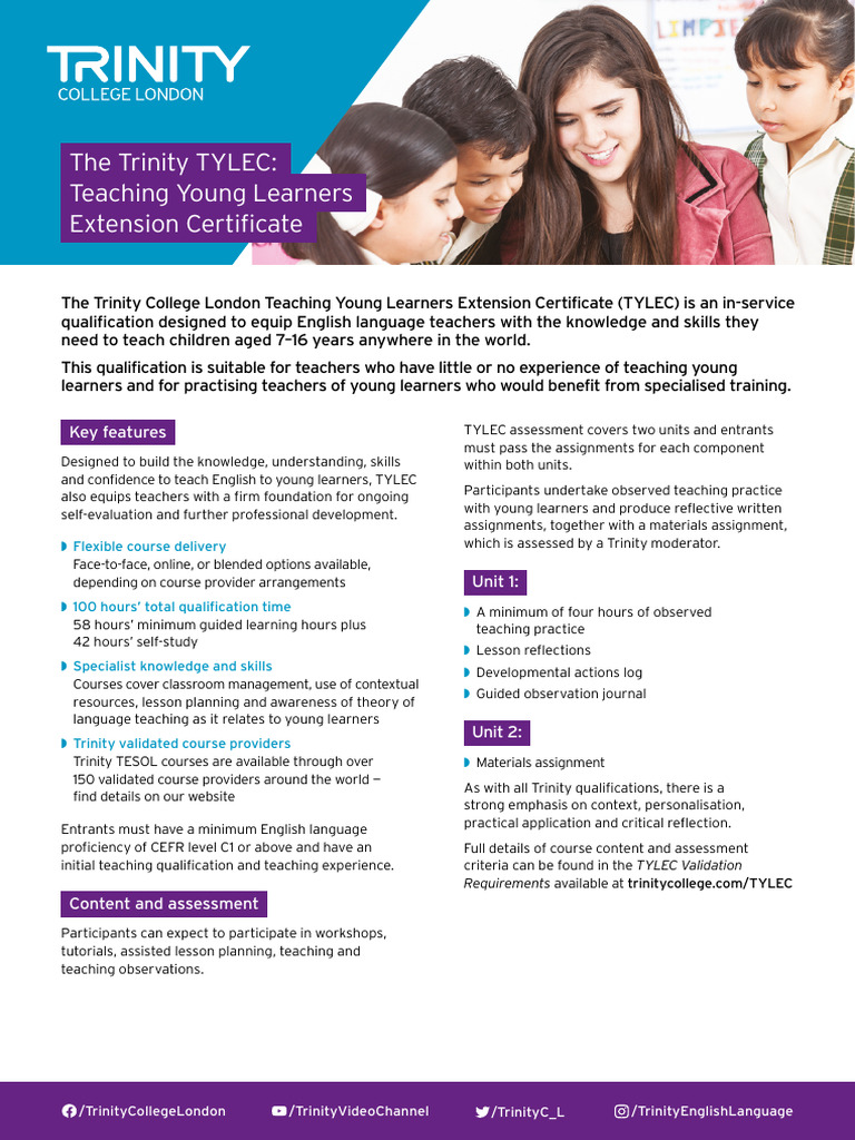 TYLEC Factsheet - DIGITAL | PDF | English As A Second Or Foreign ...