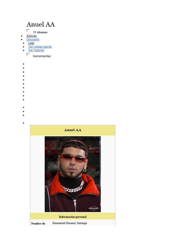 Anuel AA | PDF | Ciencias sociales | Novela negra, policíaca y suspenso