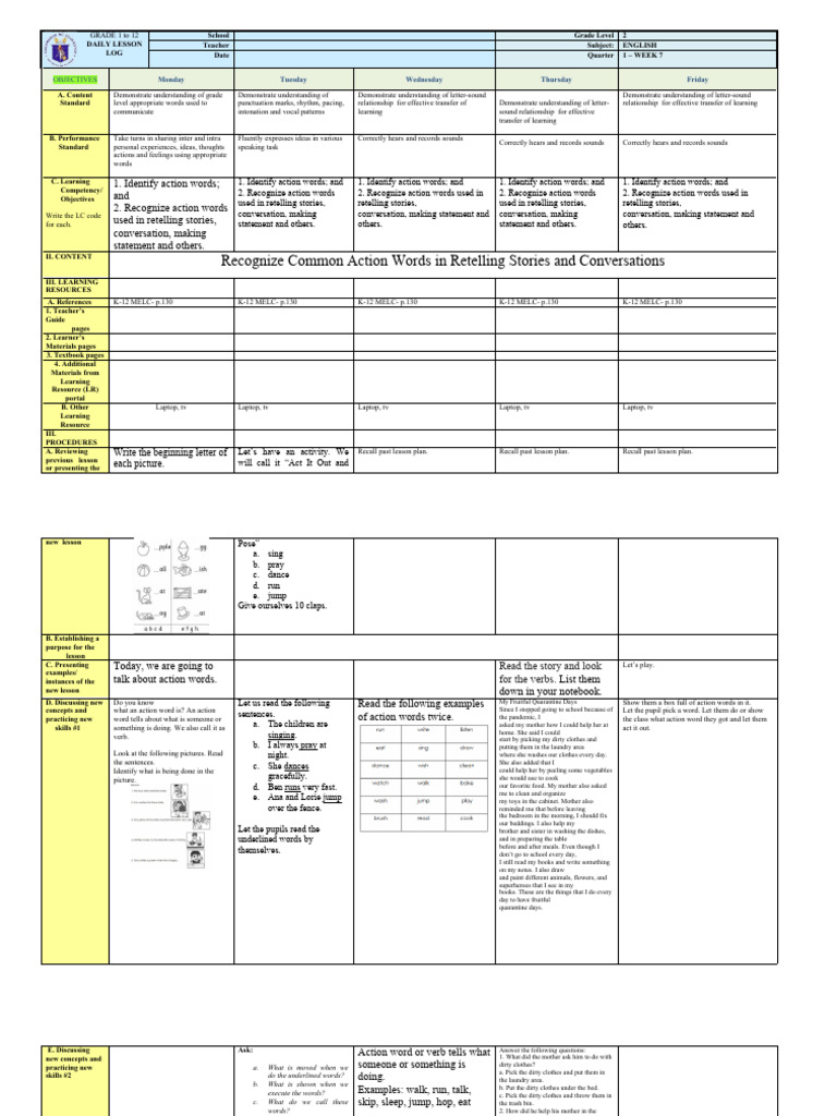 WEEK7 DLL ENGLISH | PDF