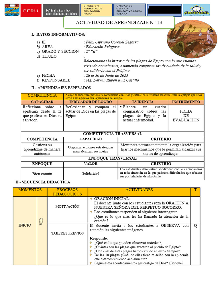 12 Las Plagas De Egipto 2do Pdf Libro Del éxodo Moisés
