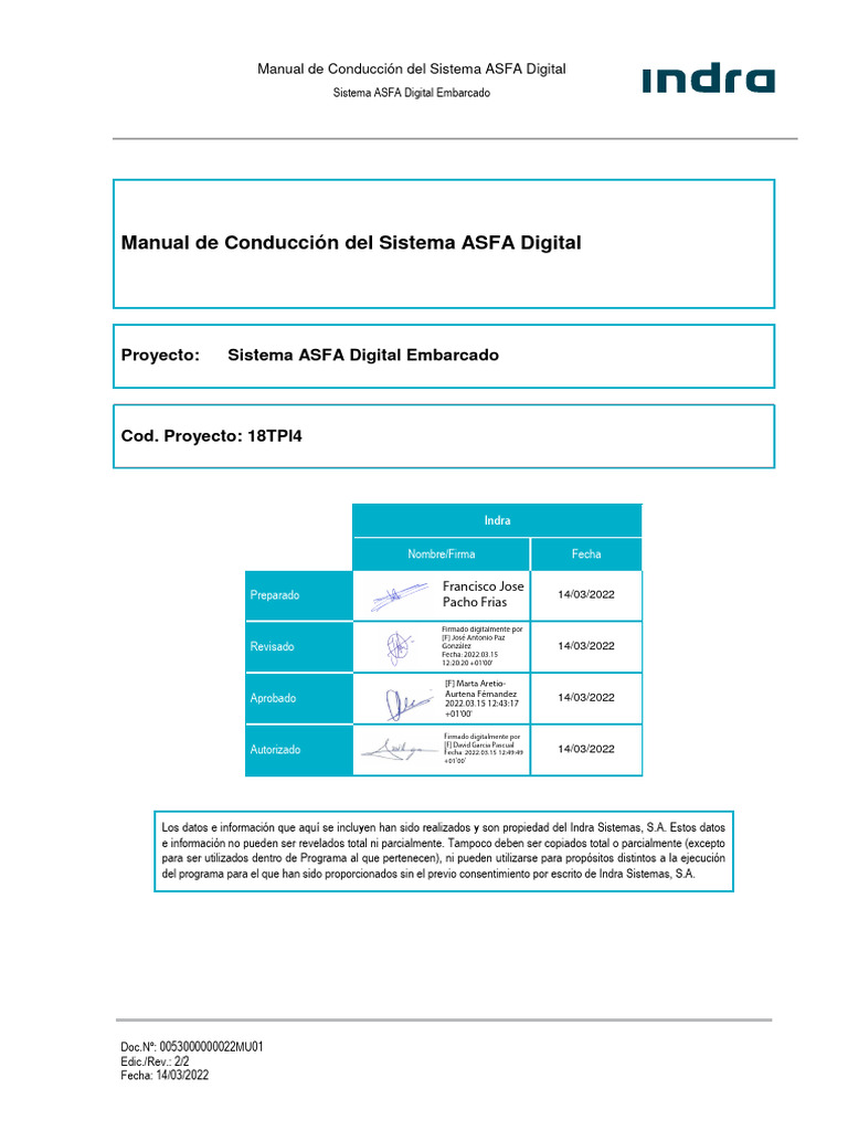 Manual de Conducción Del Sistema ASFA Digital para v.4.2 | Descargar gratis PDF | Transporte ...