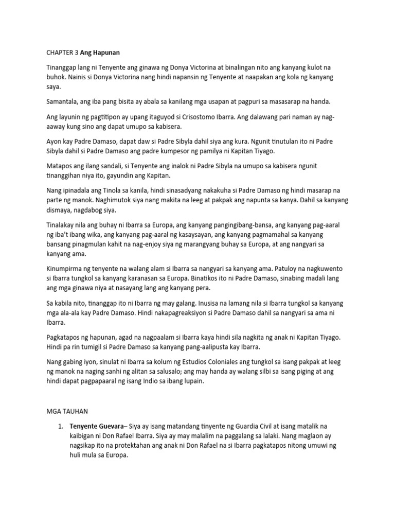 CHAPTER 3 Ang Hapunan | PDF
